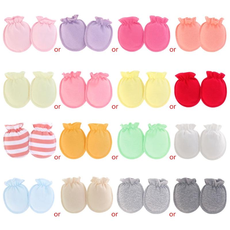 5 Pairs Baby Gloves Set for 0-3M Newborns Breathable Anti-scratch ...