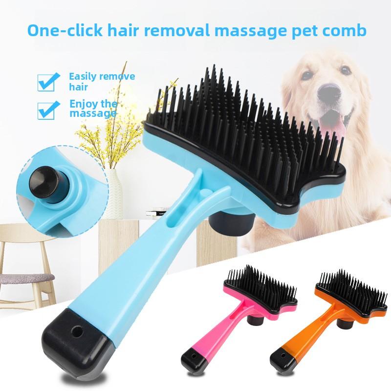 Pet Hair Removal Brush Cat Hair Remover Dog Hair Cleaner One-Key ...