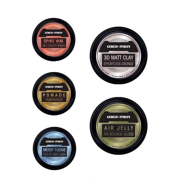 Ubermen Hair Wax/ 70g/ 3D Matt Clay/ Air Jelly/ Pompadour/ Spike ...