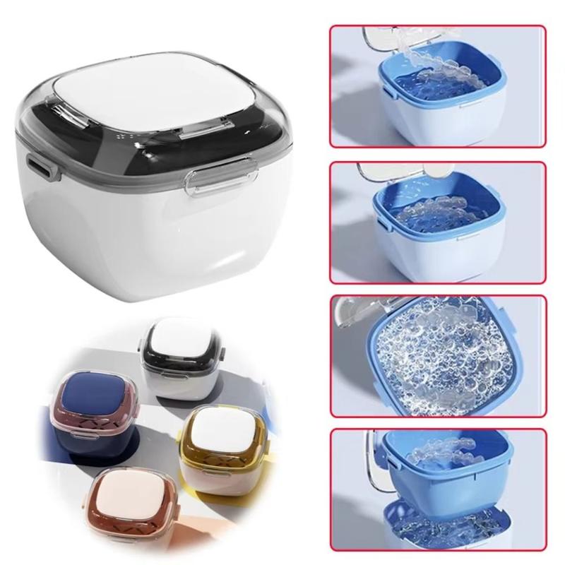 Portable Double Layer Invisible Braces Box Cleaning Box Soak - TikTok ...