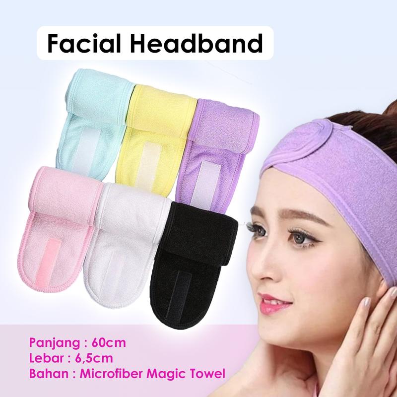 Facial Headband - Bandana Penahan Poni Untuk Cuci Muka / Bandana Bando ...