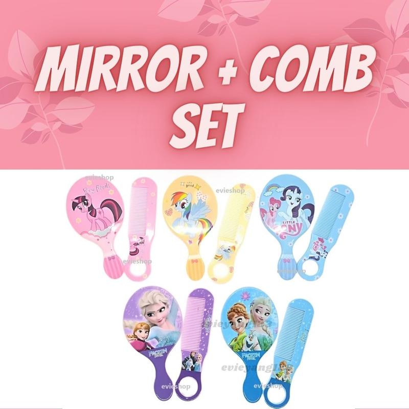 Pony / Frozen Mirror + Comb Set Sikat Kecil Cermin Kecil Small - TikTok ...
