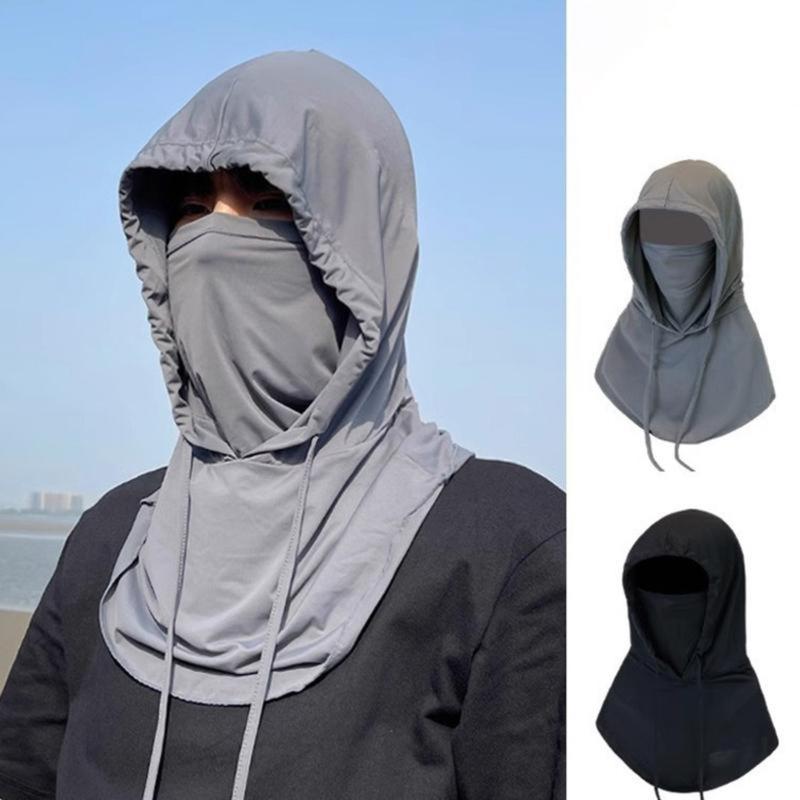 Summer Ice Silk UV Face Mask Summer Hats for Women Men Sunscreen ...