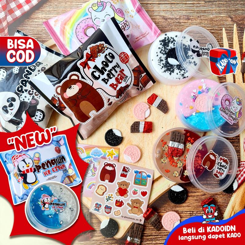 Slime PANDA COOKIE CRUNCH & UNICORN COOKIE DOUGH by kado.idn - Shop ...