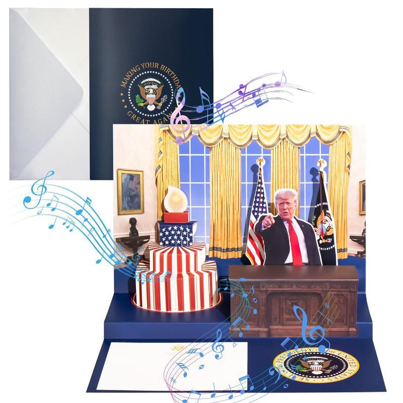 Funny Pop Up Trump Birthday Card with Light & Sound - Greeting - TikTok ...