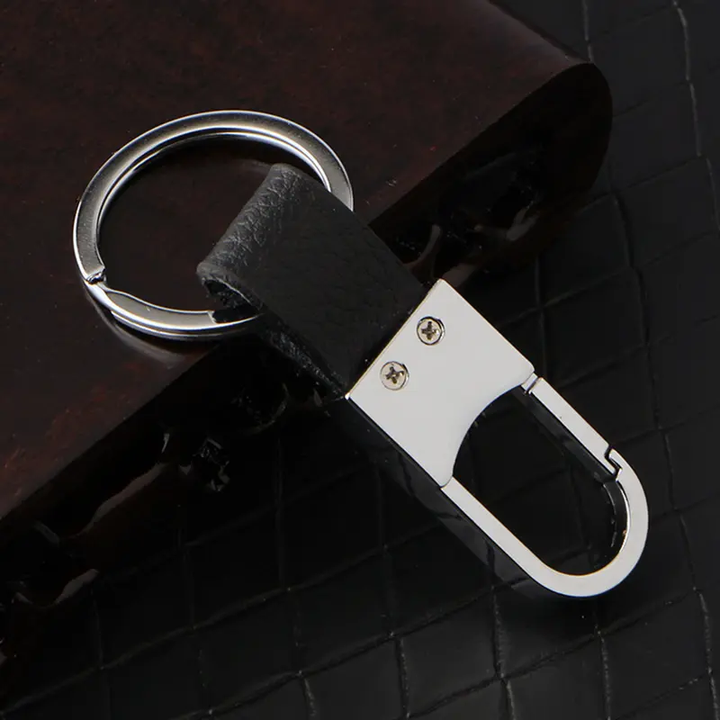 Metal Men Genuine Leather Car Keychain Key Ring Cover Chain Car ...