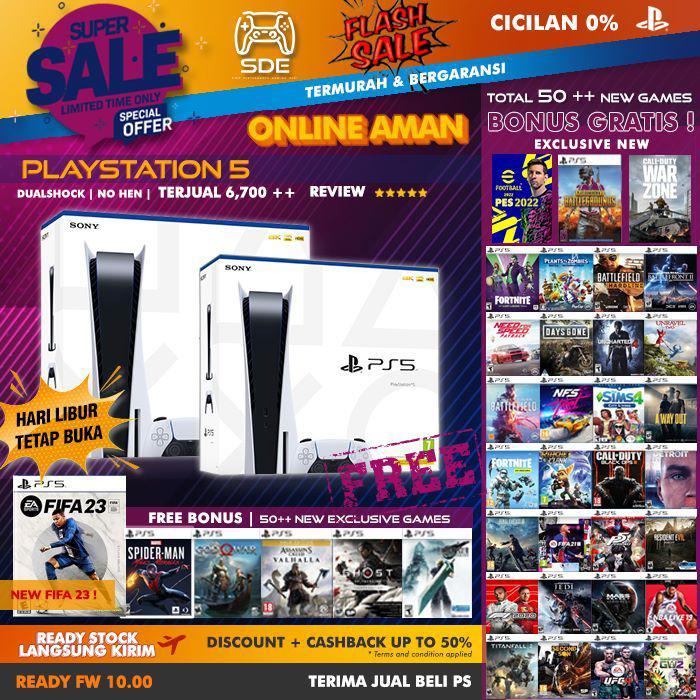 sony playstation ps5 disc version/ digital version slim/gen - Shop | Tokopedia