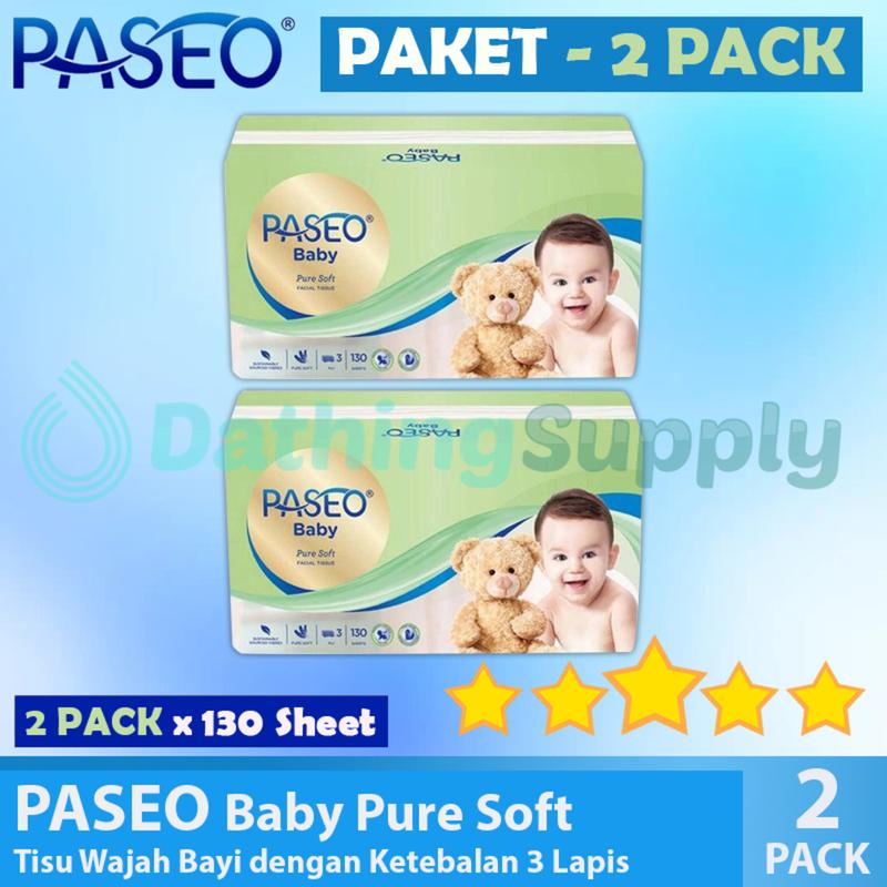 ( PAKET 2 PCS ) Tissue Paseo Baby Pure Soft 130 Sheet / Tisu Wajah ...