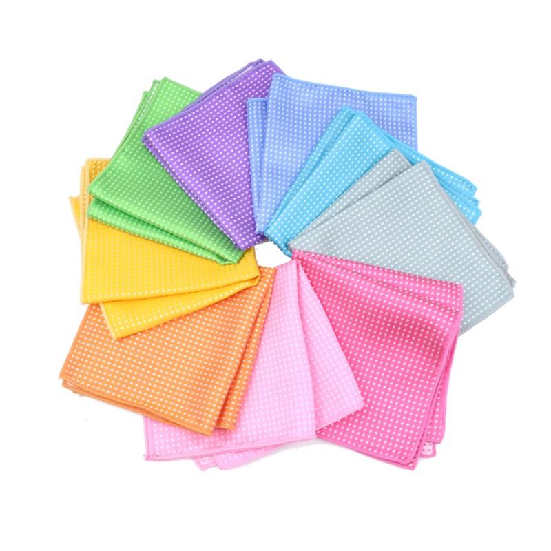 ZONFAZ Fashion Silk Pocket Square Dot Colorful Handkerchief Candy Color ...