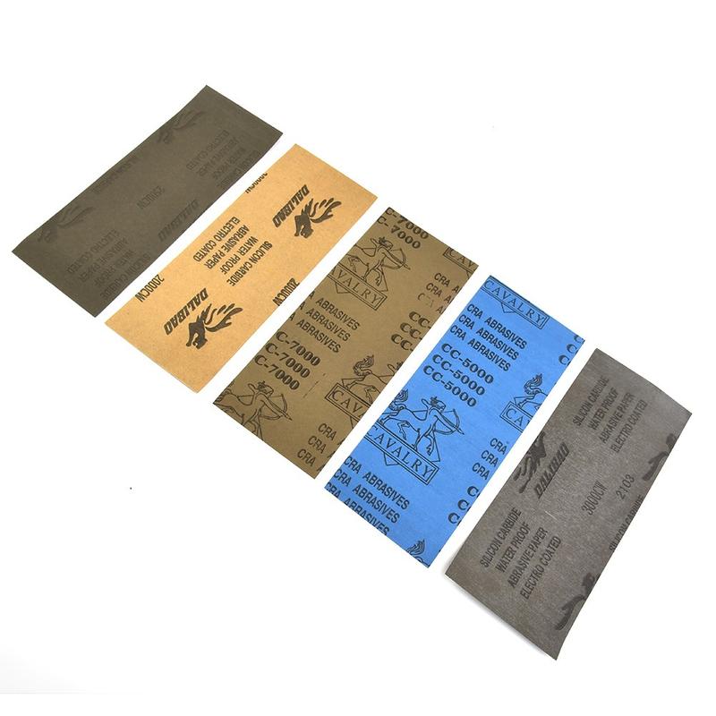 5pcs 230*93mm Sandpaper Soft Paper Base 2500 3000 5000 7000Grit ...