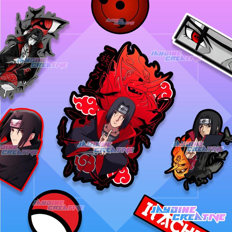 Itachi Uchiha Kiss Cut Sticker, Indoor Outdoor Vinyl Sticker - TikTok ...