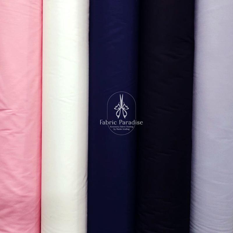 JAPANESE COTTON PLAIN BLACK, WHITE, PINK, GREY, DARKBLUE, (KAIN ...