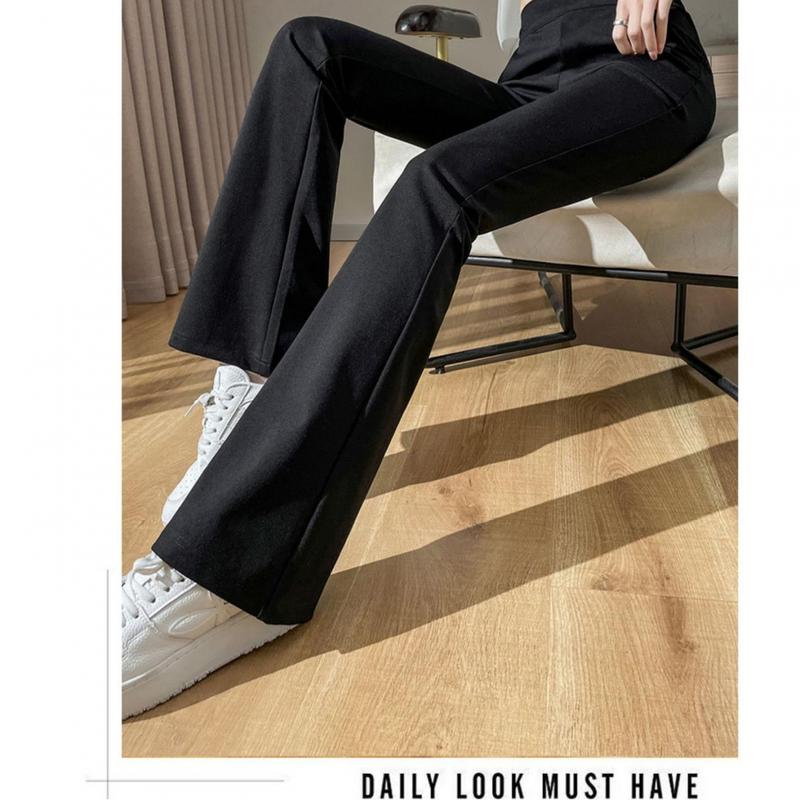Plus Size S-3XL Nurse Bootcut Long Pants Women High Waist Korean ...
