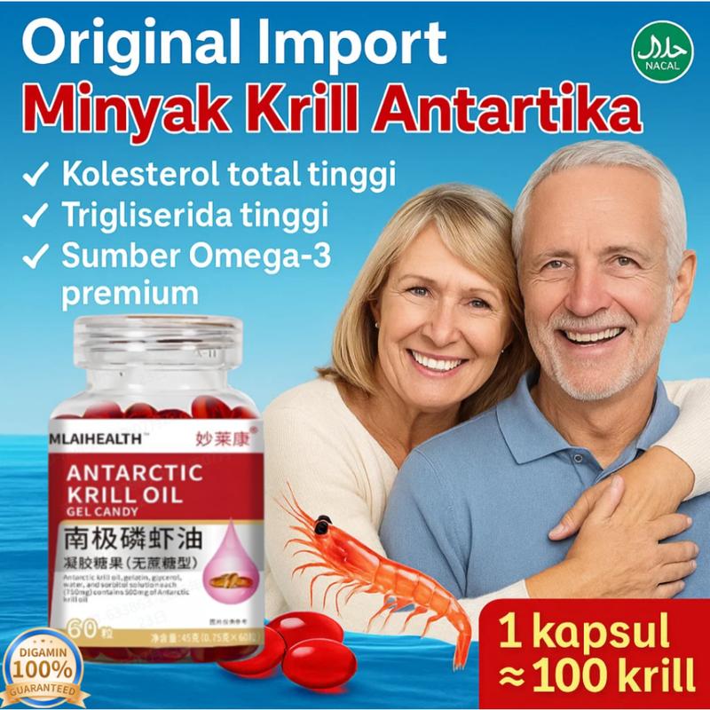 ️ 【ORIGINAL】 60 Butir Original Import Minyak Krill Antartika/Antarctic ...
