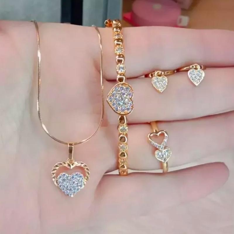 set perhiasan permata cantik wanita dewasa titanium - Shop | Tokopedia