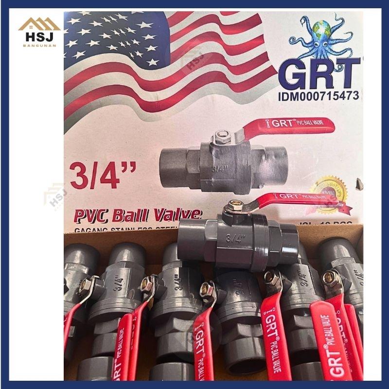 Ball Valve Stop Kran PVC Keran Gagang Stainless Steel 3/4 Inch MDN GRT ...