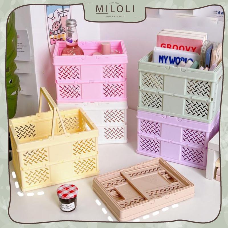 [MILOLI] Macaron Storage Box Foldable Storage Keranjang Lipa - Shop ...