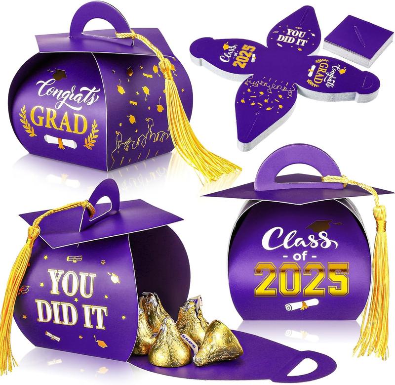 50 count 2025 Graduation Cap Boxes Graduation Decorations Congrats Grad ...