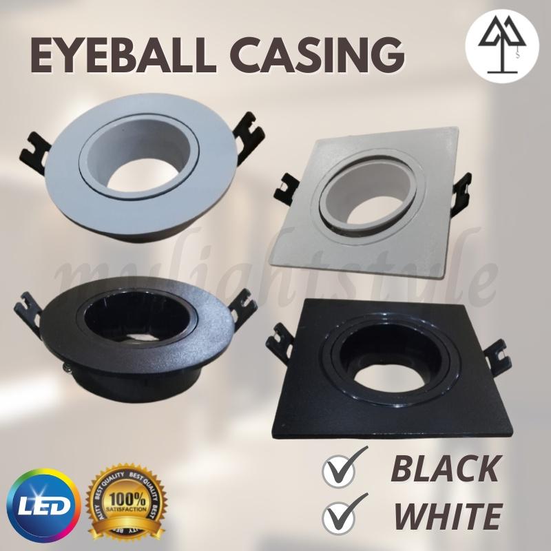 SINGLE HEAD EYEBALL FITTING CASING FREE GU10 HOLDER BLACK / WHITE ...