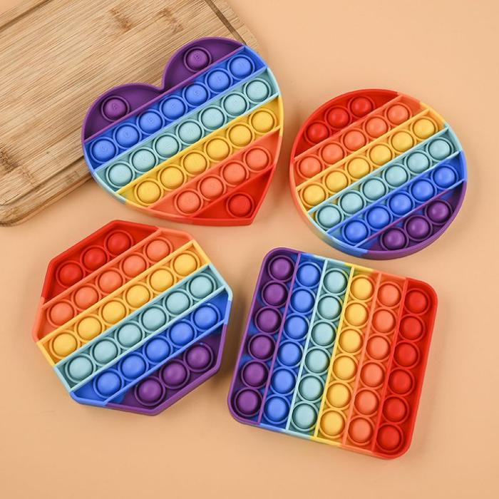 Jual Mainan Bubble Toys Fidget Pop it Rainbow Love Gurita Mainan Anak ...