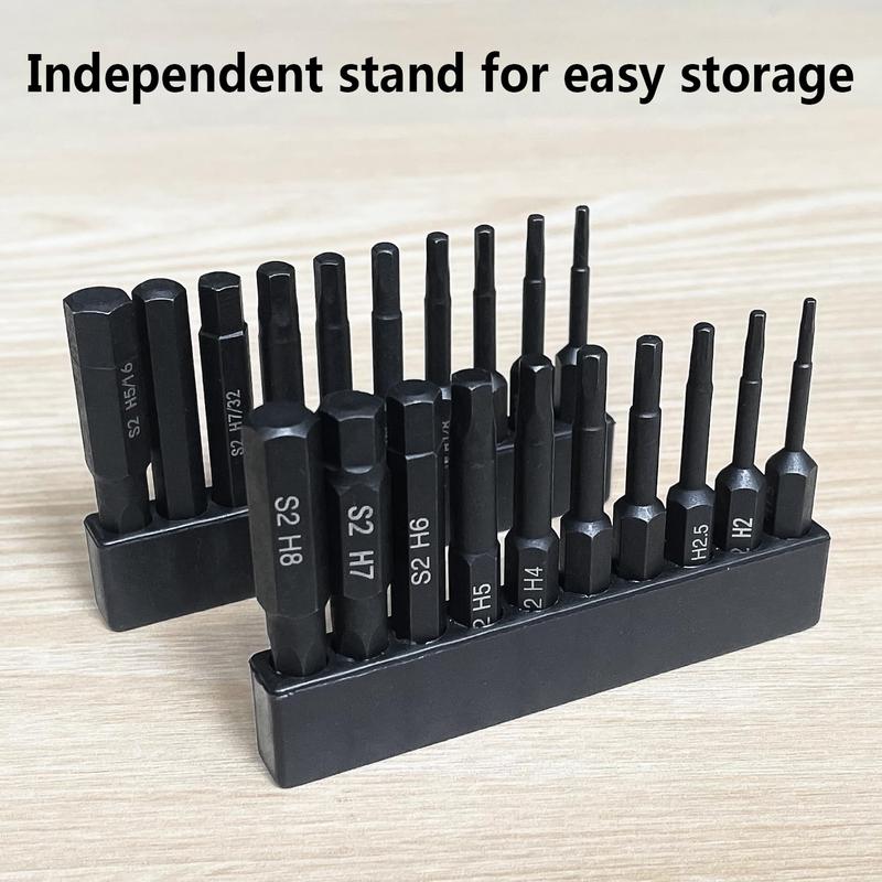 Hex Head Allen Wrench Drill Bit Set (10pc Metric & 10pc SAE) - TikTok Shop
