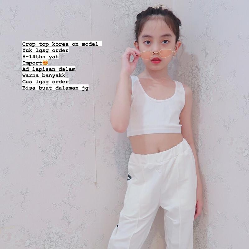 Linglingkids-Crop top anak import 8-14thn/crop top anak /baj - Shop ...