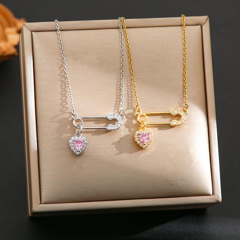 Pin tình yêu mặt dây chuyền vòng cổ, Khảm vi mô, titan thép, - TikTok ...