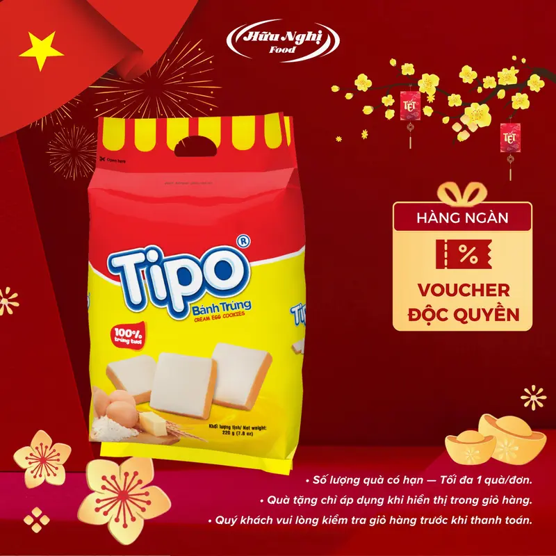 Tipo Bánh Trứng Nướng Vị Sữa 500g Thơm Ngon, Giòn Rụm - TikTok Shop Vietnam