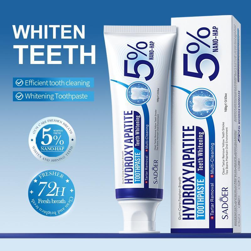 SADOER 5% Nano-HAP Hydroxyapatite Teeth Whitening Toothpaste - TikTok ...