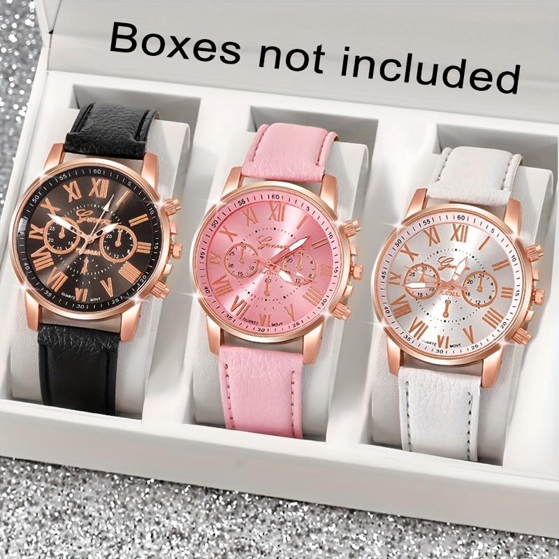 Jam Tangan Wanita Kuarza Roman Elegan, Set 3pcs, Fesyen, Dai - TikTok ...