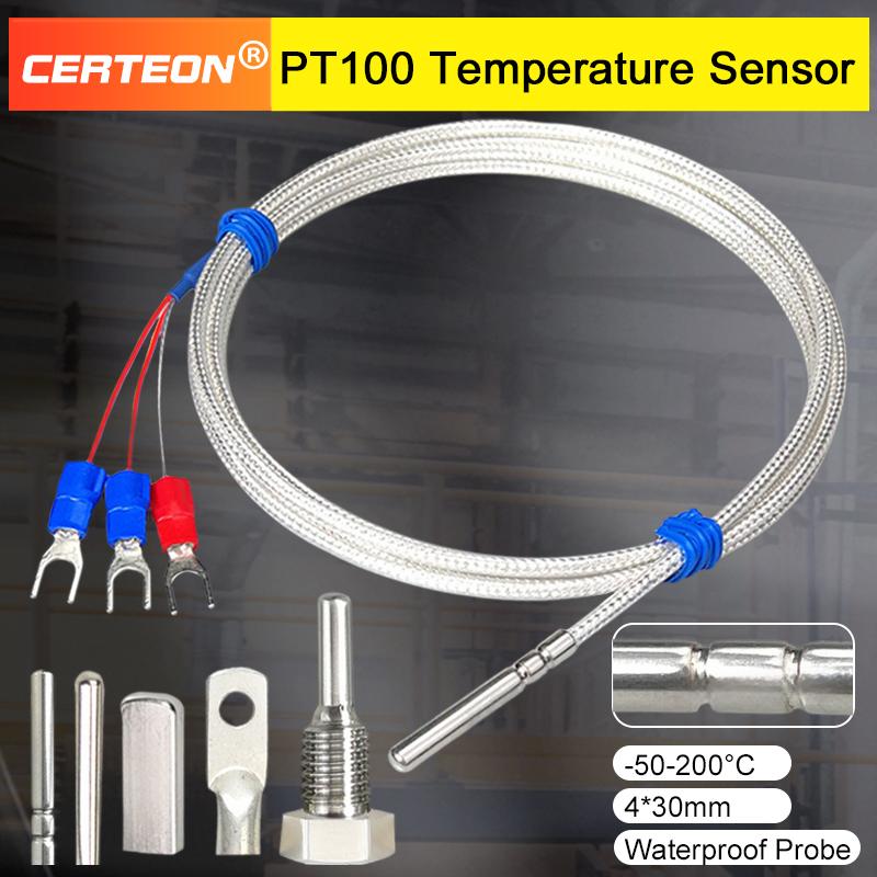 PT100 Temperature Sensor RTD Temperature Probe Platinum Resistance Thermometer PT100 RTD Sensor ...