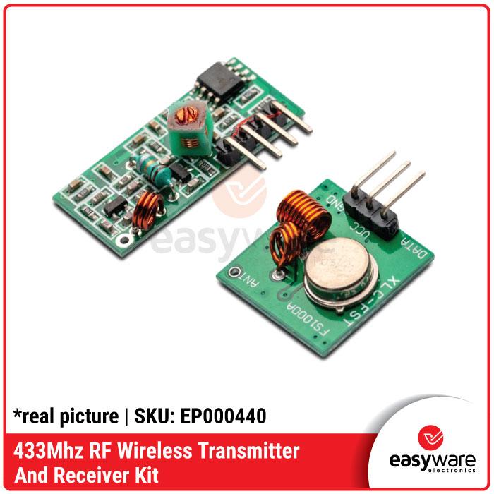 Module 433Mhz RF Wireless Transmitter and Receiver kit 5V DC - Shop ...