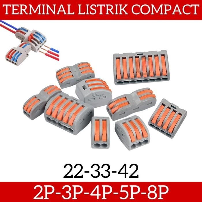 Quick Konektor Terminal Block Compact Penghubung Kabel 2 3 4 - Shop ...
