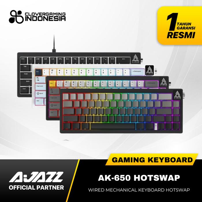 Jual Ajazz AK650 AK-650 Wired Mechanical Gaming Keyboard Hotswap Anti ...