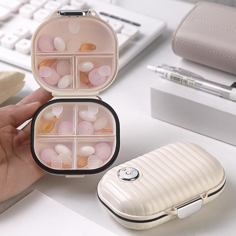 1 Pc Mini Portable Pill Box Travel for Seven Days Multi Grid - TikTok ...