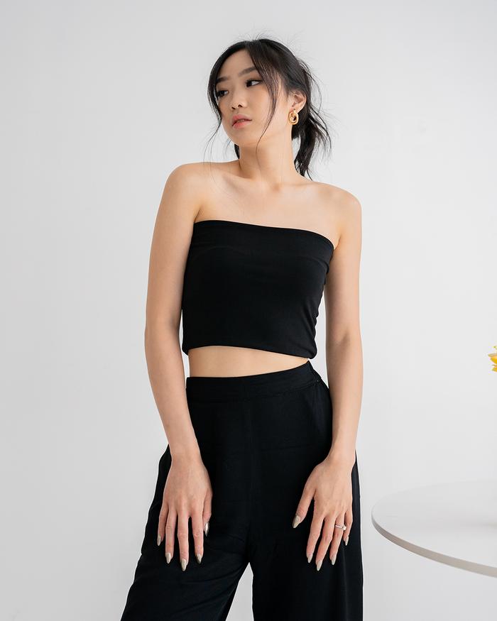 Promo NZINGA Beau | Crop Tube Top Polos - Baju Tanpa Tali Stretch Fit ...