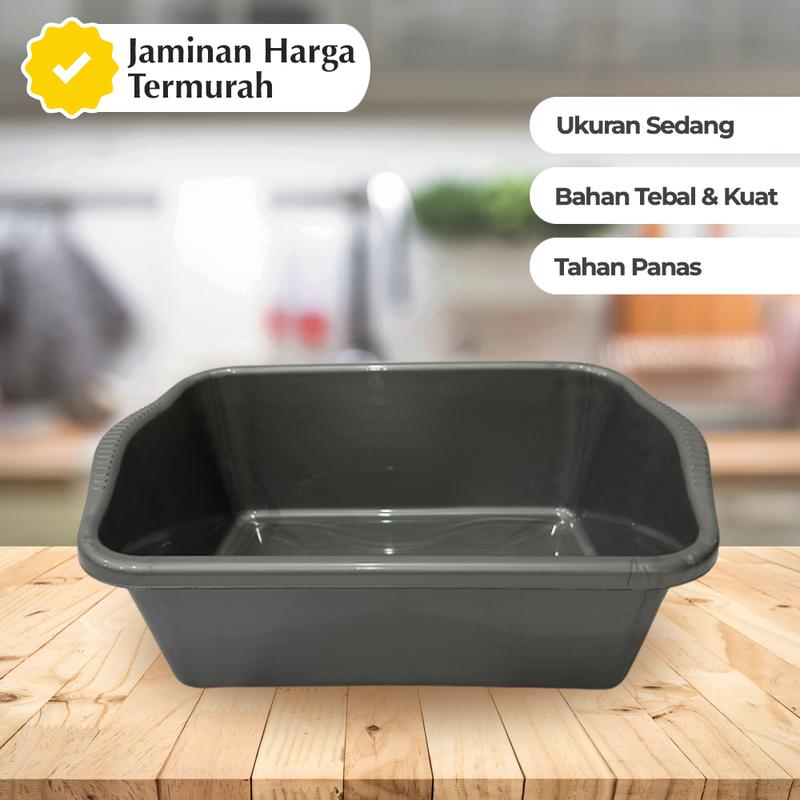 Baskom Kotak Kecil Baki Plastik Bak Serbaguna Abu 31x23x10cm - Shop ...