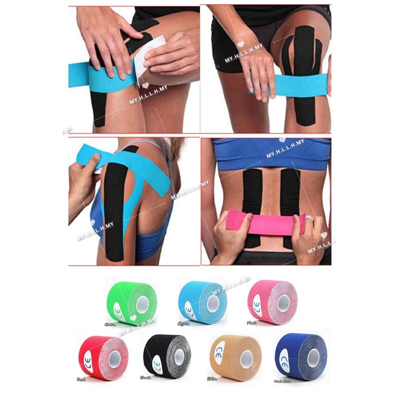 Kinesiology tape 2.5cm/5cm x 5m-waterproof sports muscle support ...