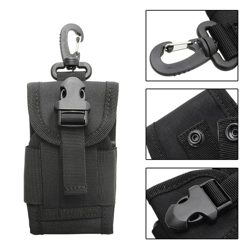 4.5 inch Nylon Phone Pouch Durable Hook Cover Case Bag Attachable ...