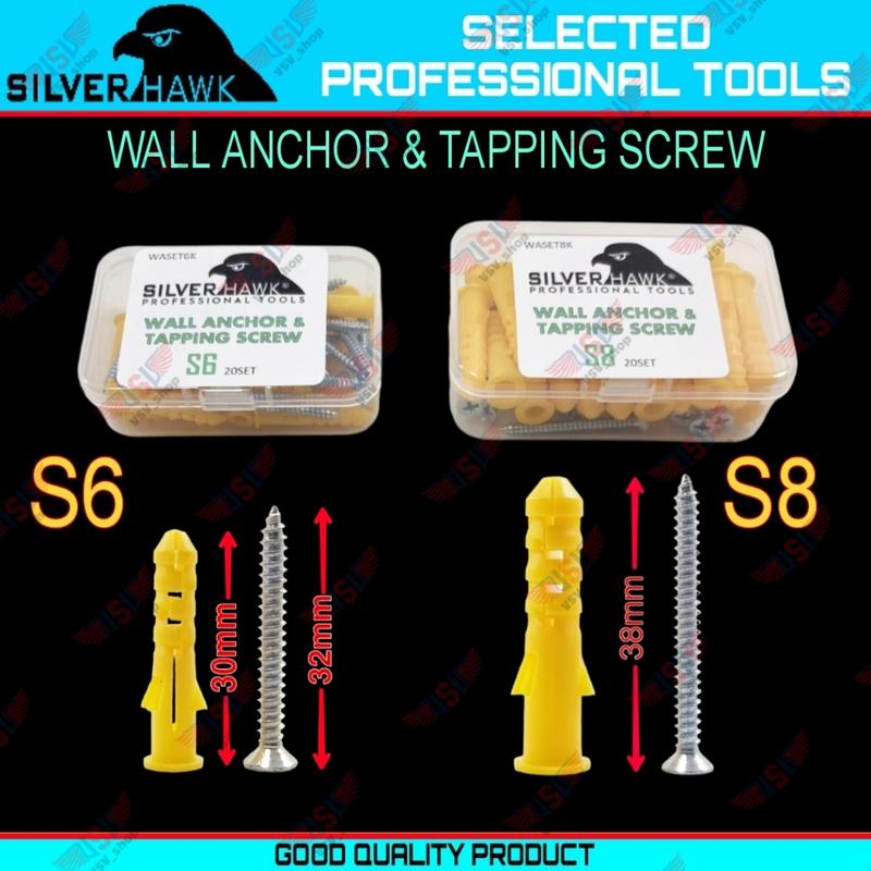 Angkur Baut Set Tembok sekrup Dinding Tembok Angkur Nylon Wall - Shop ...