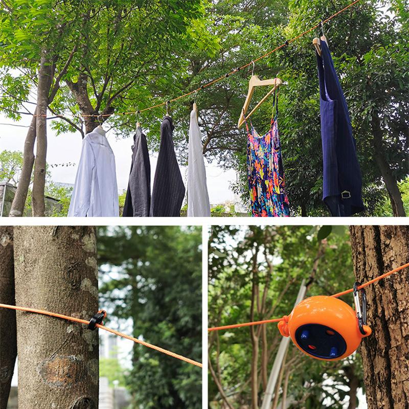 1pc 393.7inch Adjustable Clothesline Portable Clothes Line Outdoor ...