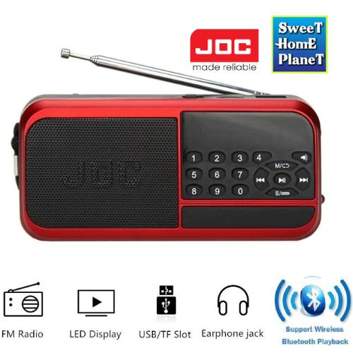 JOC H798BT Rechargeable FM Radio Bluetooth USB TF Card Built - TikTok ...