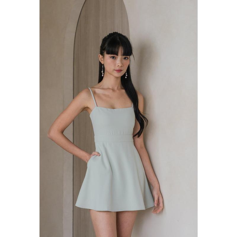 Lazette Romper Dress (Mint) - TikTok Shop Singapore