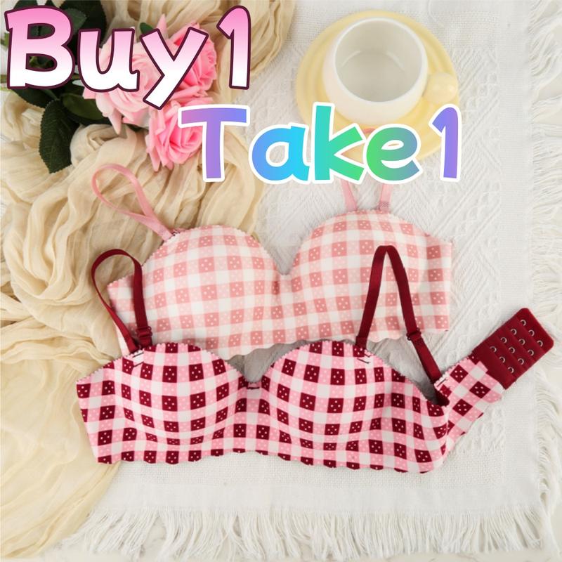 2pcs Half Cup Bra For Women Seamless Sweet Fashion Underwear - TikTok ...