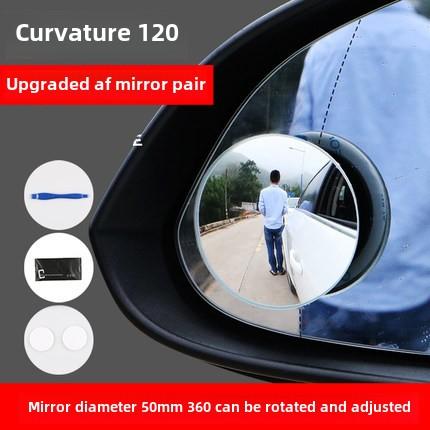 Car Edgeless Small Round Mirror 360 Degree Reversing Blind Spot ...