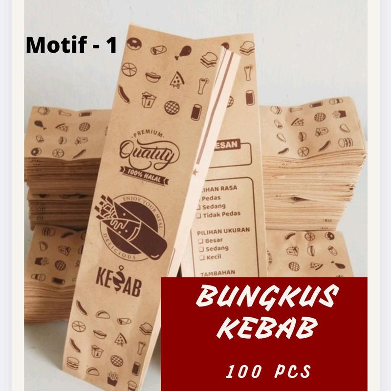 Bungkus Kemasan Kebab M1 100pcs Wadah Kantong Kertas - Shop | Tokopedia