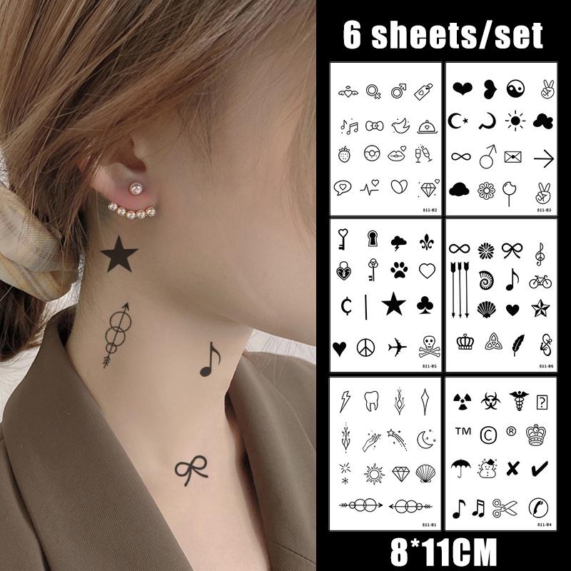 6 Sheet Magic Tattoo Sticker Waterproof Long Lasting Fake Tattoo ...