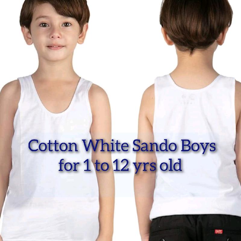 Bundle Boy Cotton Spandex White Sando Only Kids for 1 to 12 yrs ...