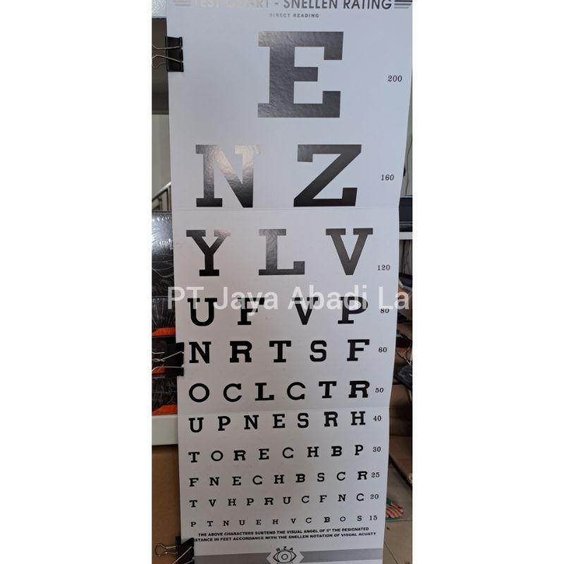 Alat tes mata kertas tes mata minus snellen chart test - Shop | Tokopedia