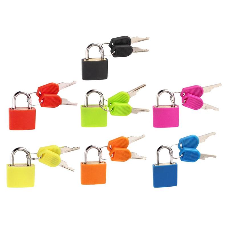 Mini Padlock with Keys Square Durable Cover Small Locks Security ...